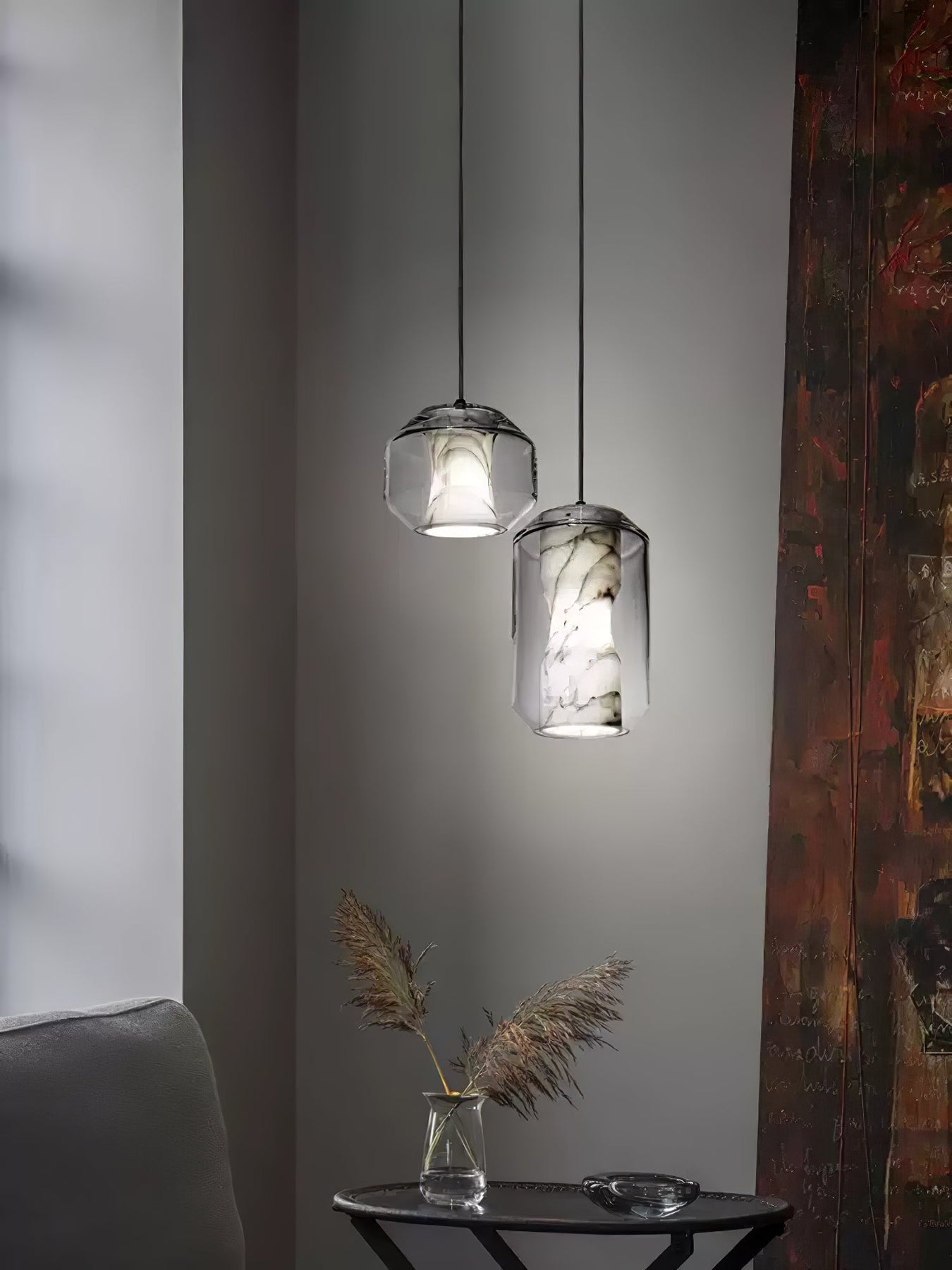 Alabaster Glass Cylinder Pendant Light– YOVINO