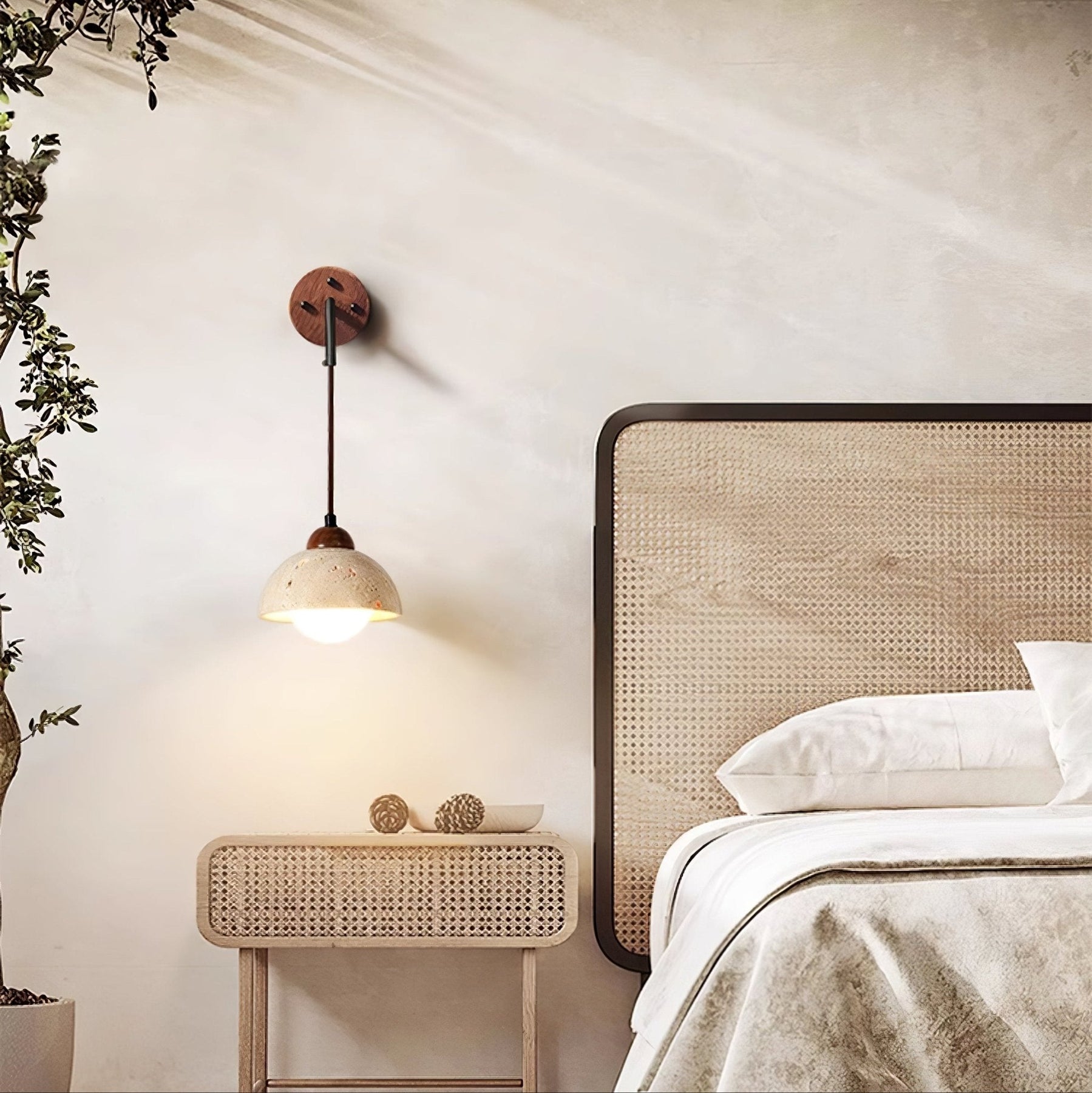 Arched Travertine Wall Light– YOVINO