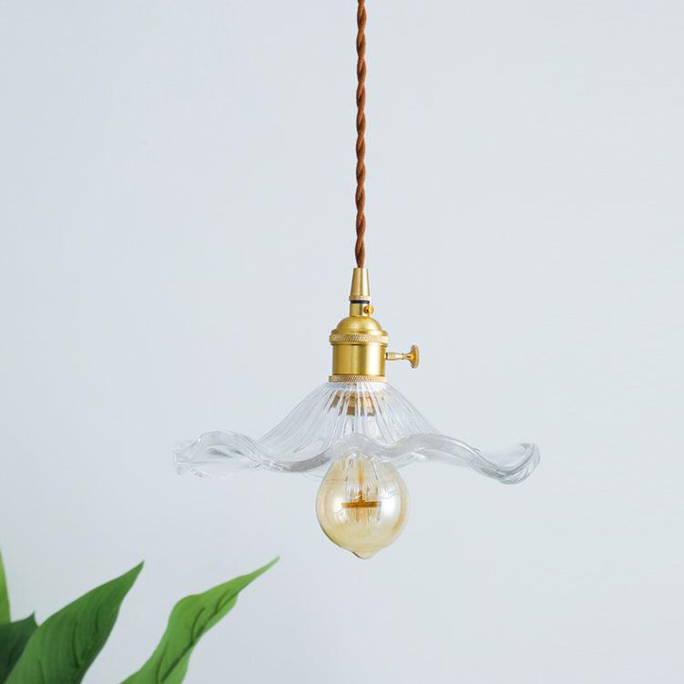 Glass Hibiscus Flower Pendant Light– YOVINO
