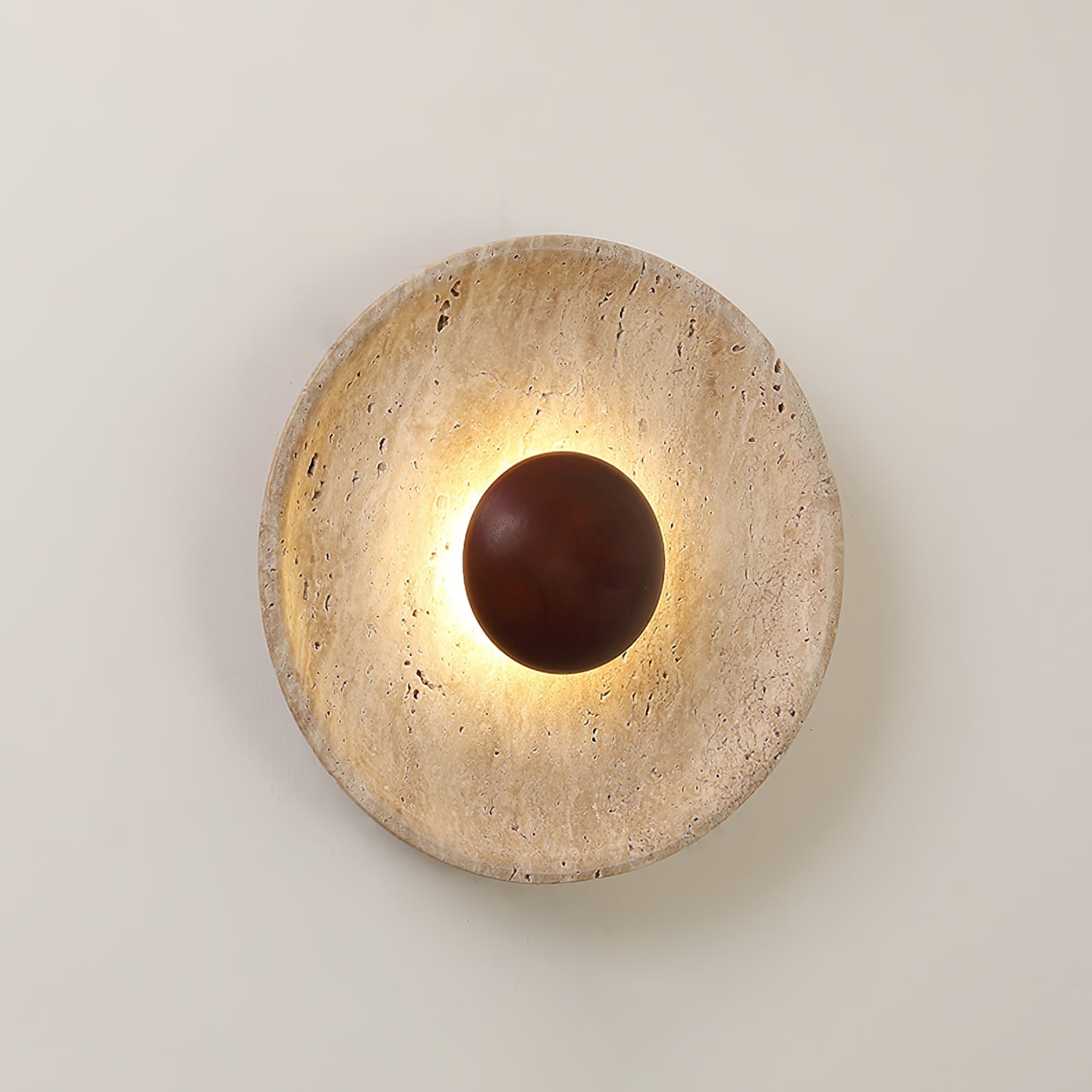 Halo Travertine Wall Light– YOVINO