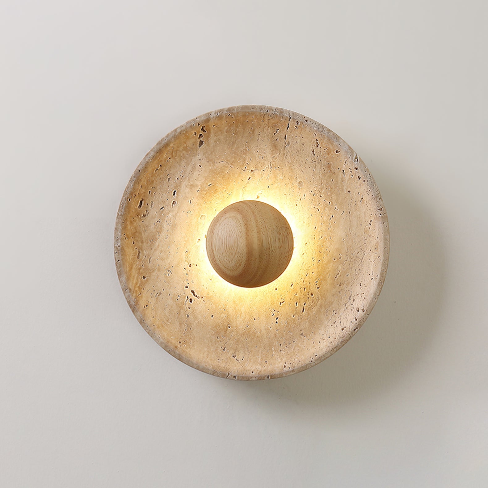 Halo Travertine Wall Light– YOVINO