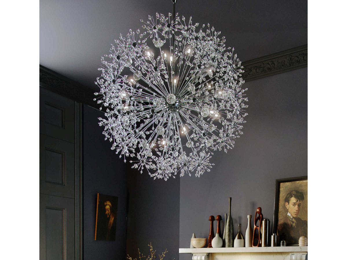 Maxim Lighting Starfire 4-Light Polished Chrome Crystal Glass Sputnik ...