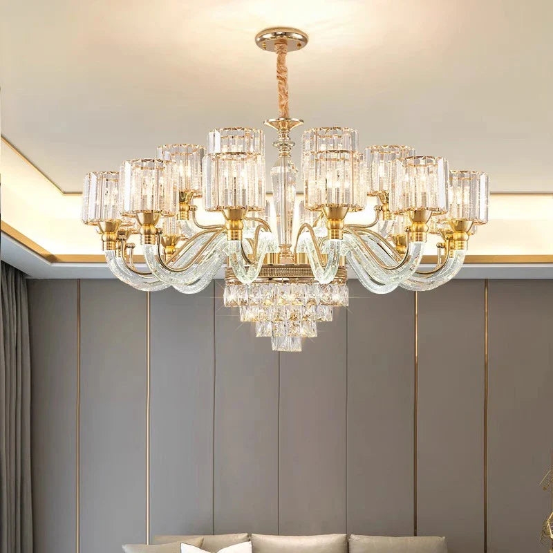 Gio Crystal Contemporary Chandelier — YOVINO