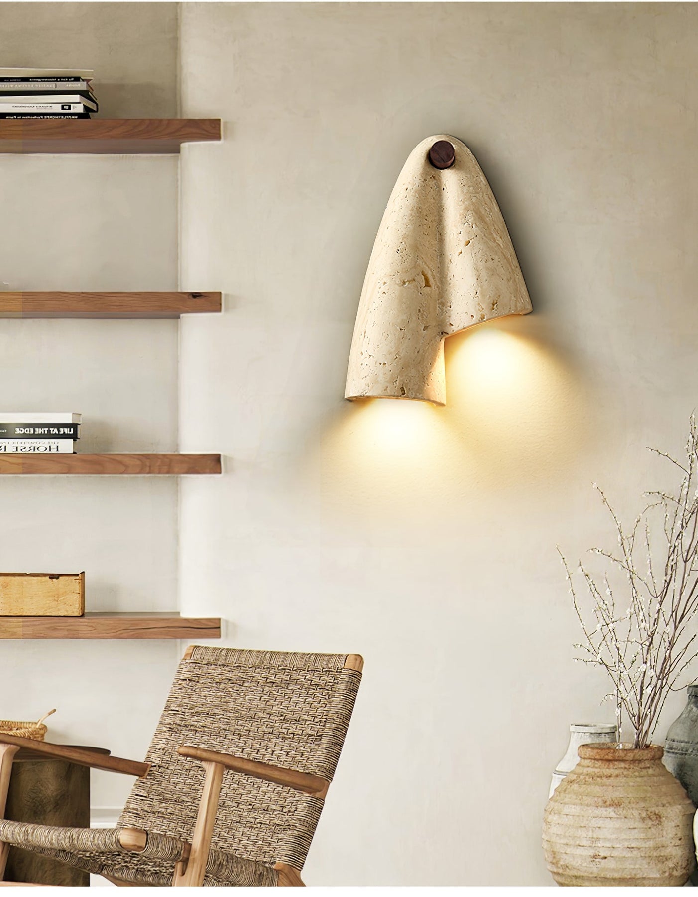 Velo Draped Stone Sconce– YOVINO