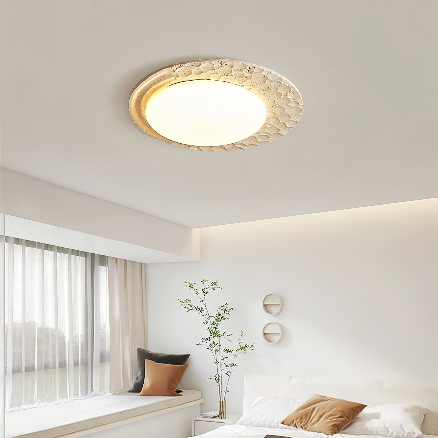 Venus Textured Stone Ceiling Light– YOVINO